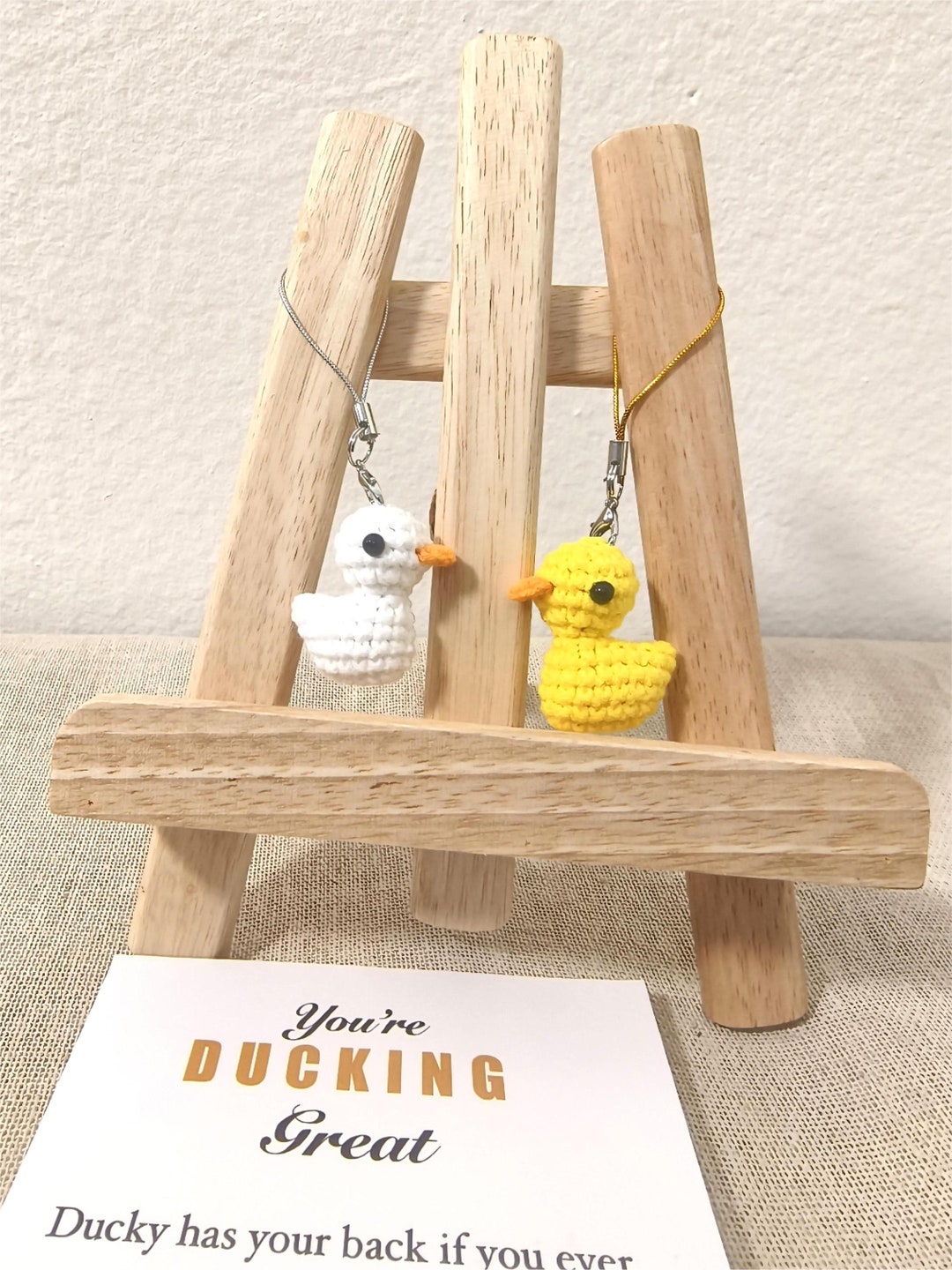 You're DUCKING Great Crochet MINI DUCK Keychain - Etsy