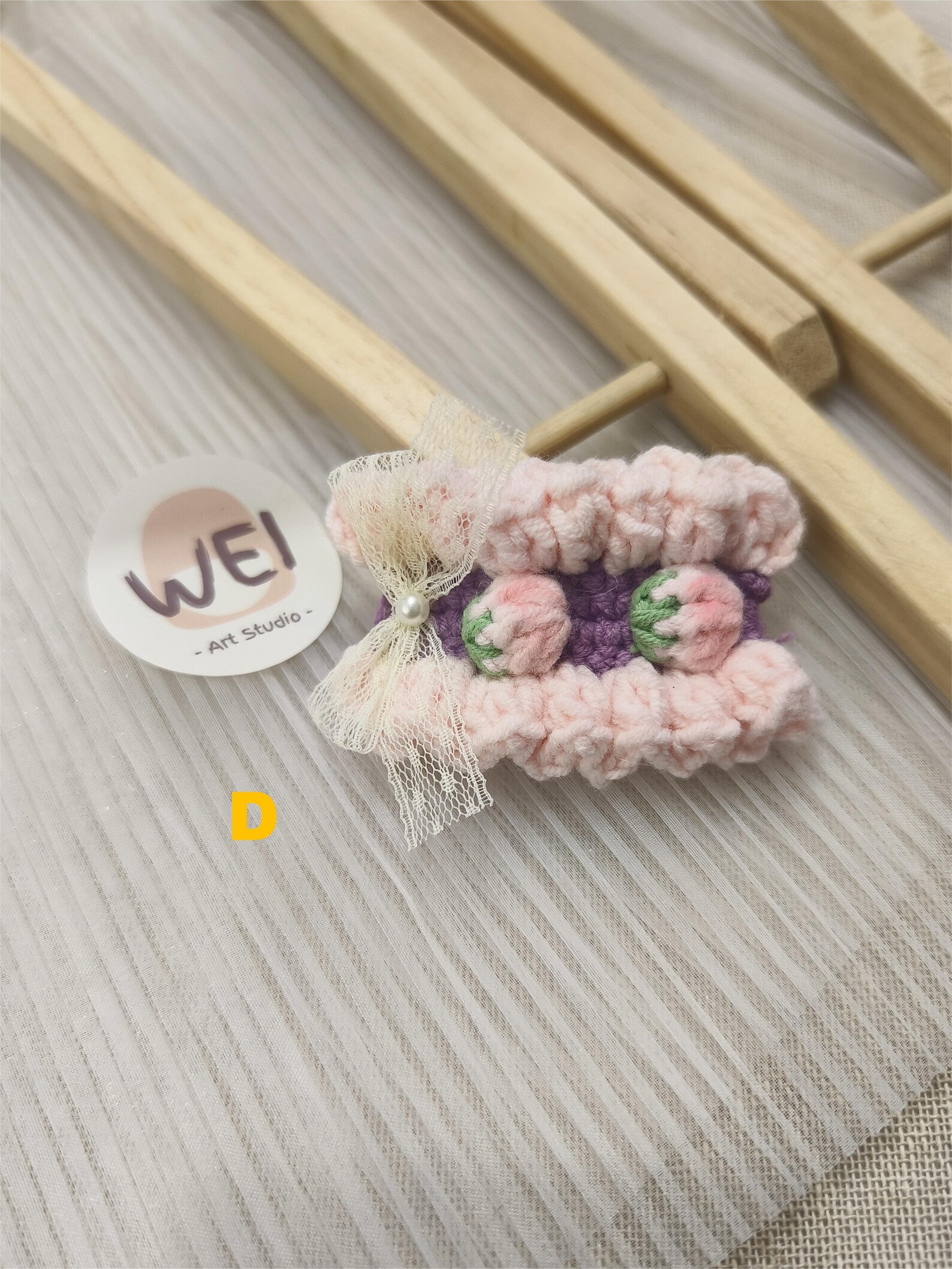Crochet Hairpin, Crochet Hair Clips, Handmade Knitted Hairclip, Vintage ...