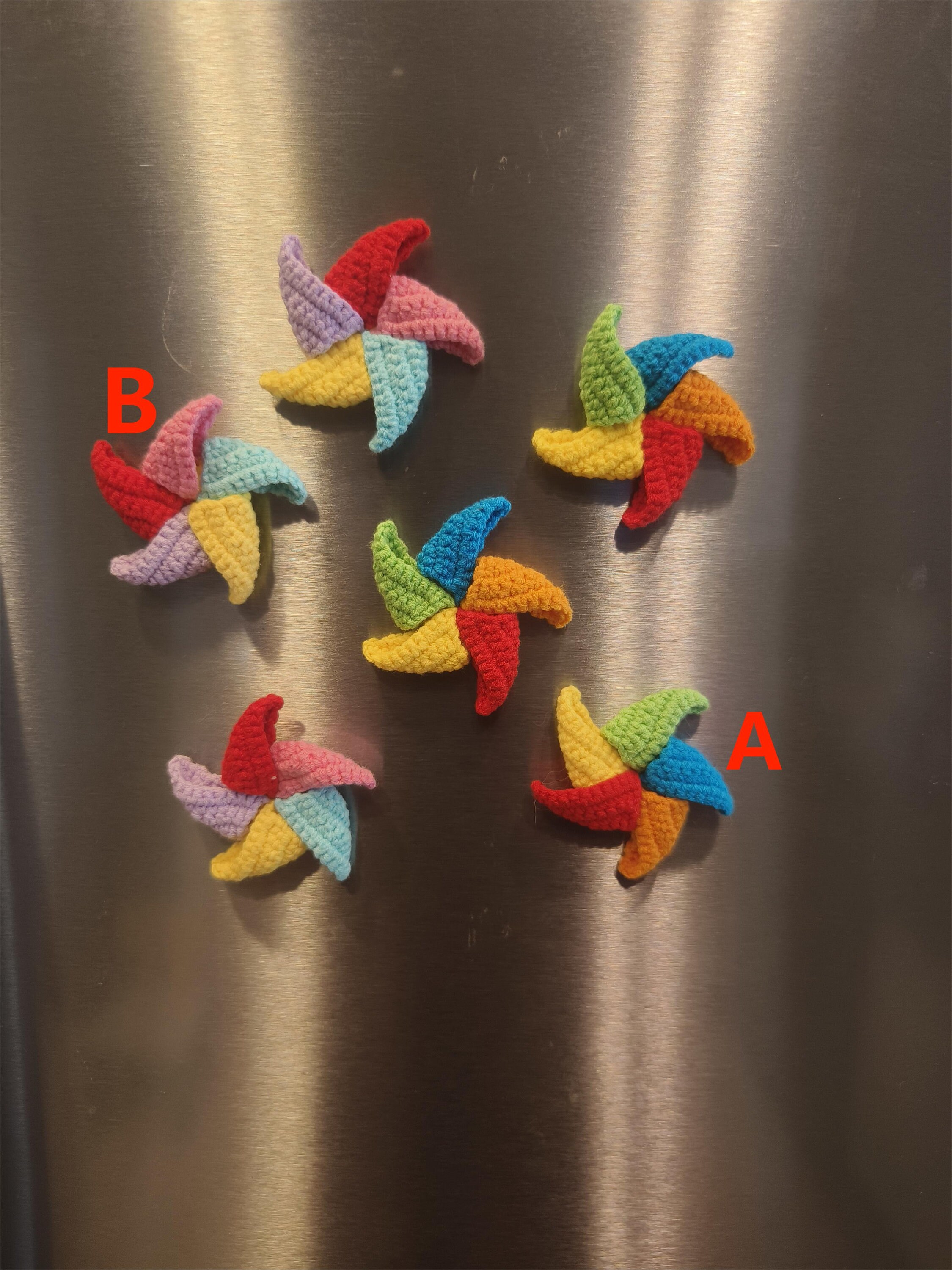 Crochet Fridge Magnets, Crochet WINDMILL Fridge Magnet, Handmade ...