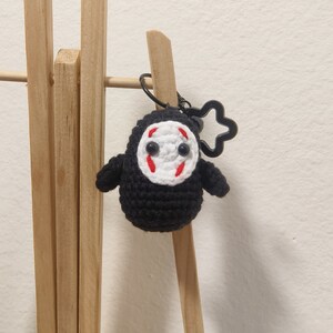 Crochet No Face Man Keychain, Amigurumi Faceless Man Keyring, Stuffed ...