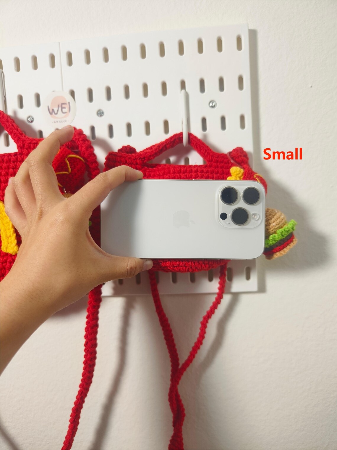 Crochet Mcdonald's Bag/phone Purse, Handmade Knitted Bag/pouch With ...