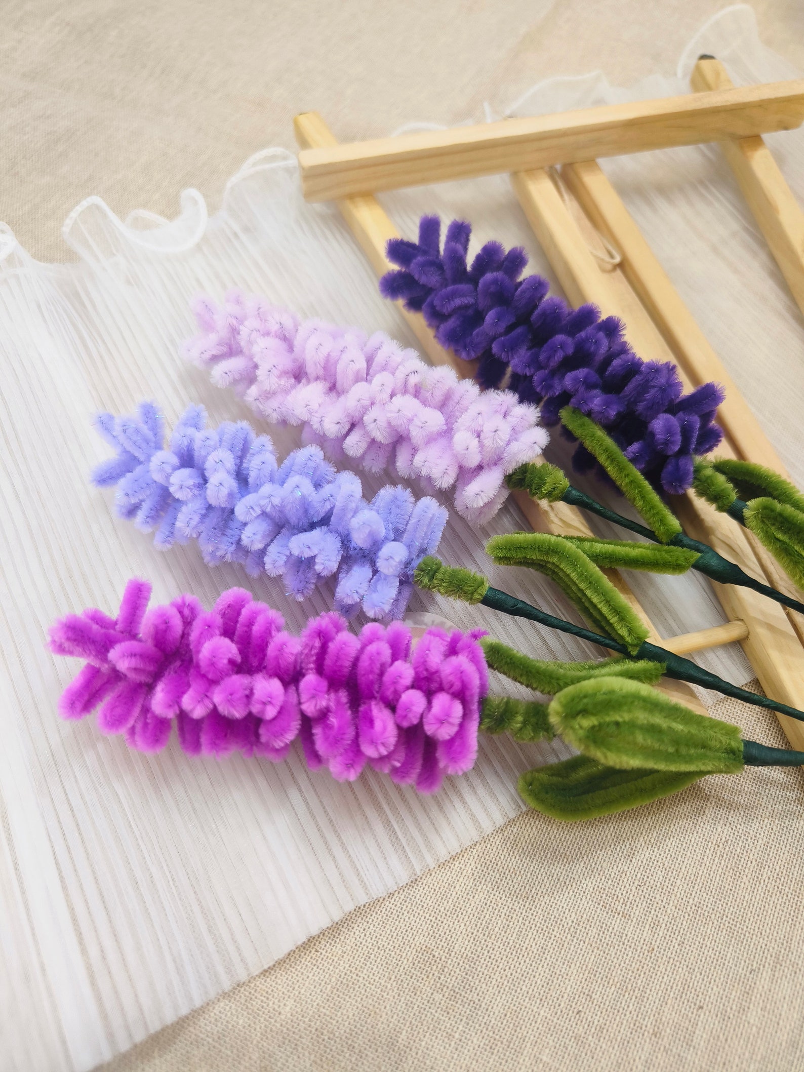 Pipe Cleaner Flower,lavender, Forever Flowers From Pipe Cleaners ...