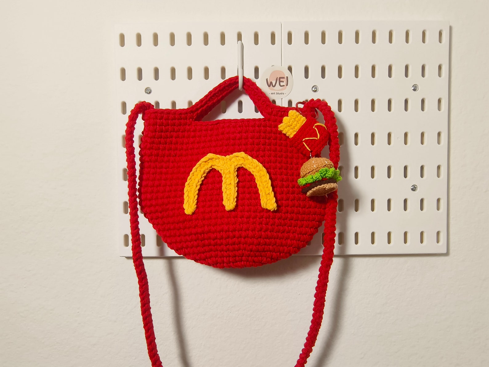 Crochet Mcdonald's Bag/phone Purse, Handmade Knitted Bag/pouch With ...