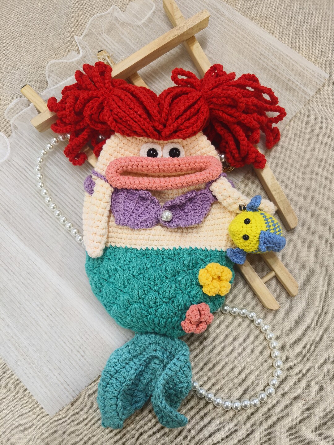 Crochet Sausage Lips/big Mouth/sausage Mouth Phone Bag,coin Purse ...