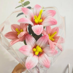 Pipe Cleaners Flower Bouquet,everlasting LILY, TULIPS, DAISY, Forever ...