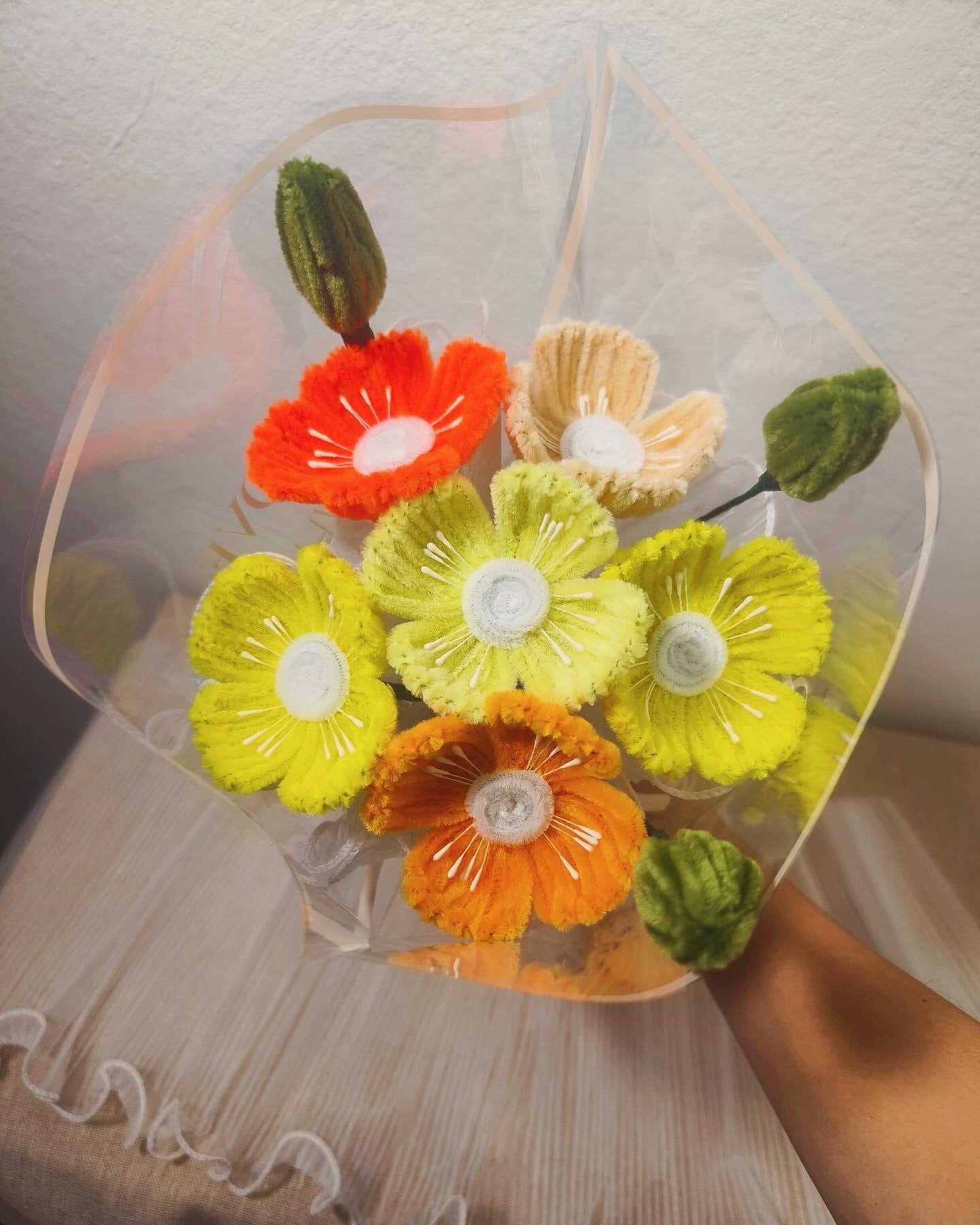 Pipe Cleaner Flowers Bouquet,poppy Bouquet,customize Available,gift for ...