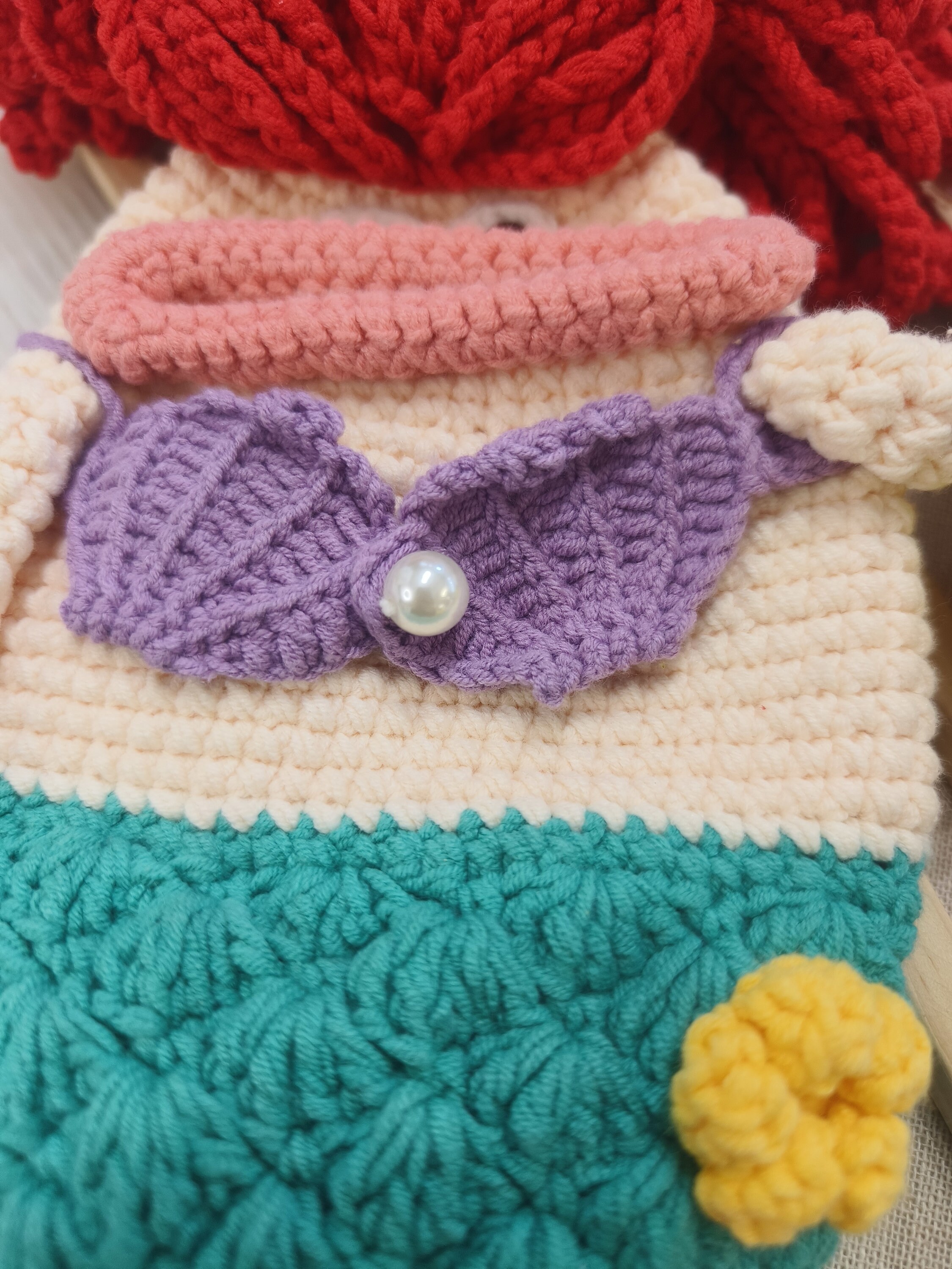 Crochet Sausage Lips/big Mouth/sausage Mouth MERMAID Phone Bag,coin ...