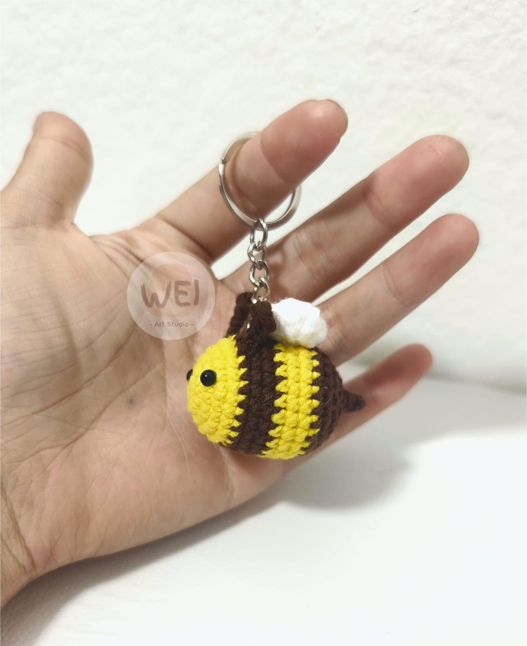 Crochet Bee Keychain, Bee Your Friend, Bee Your Love, Bee Yourself ...