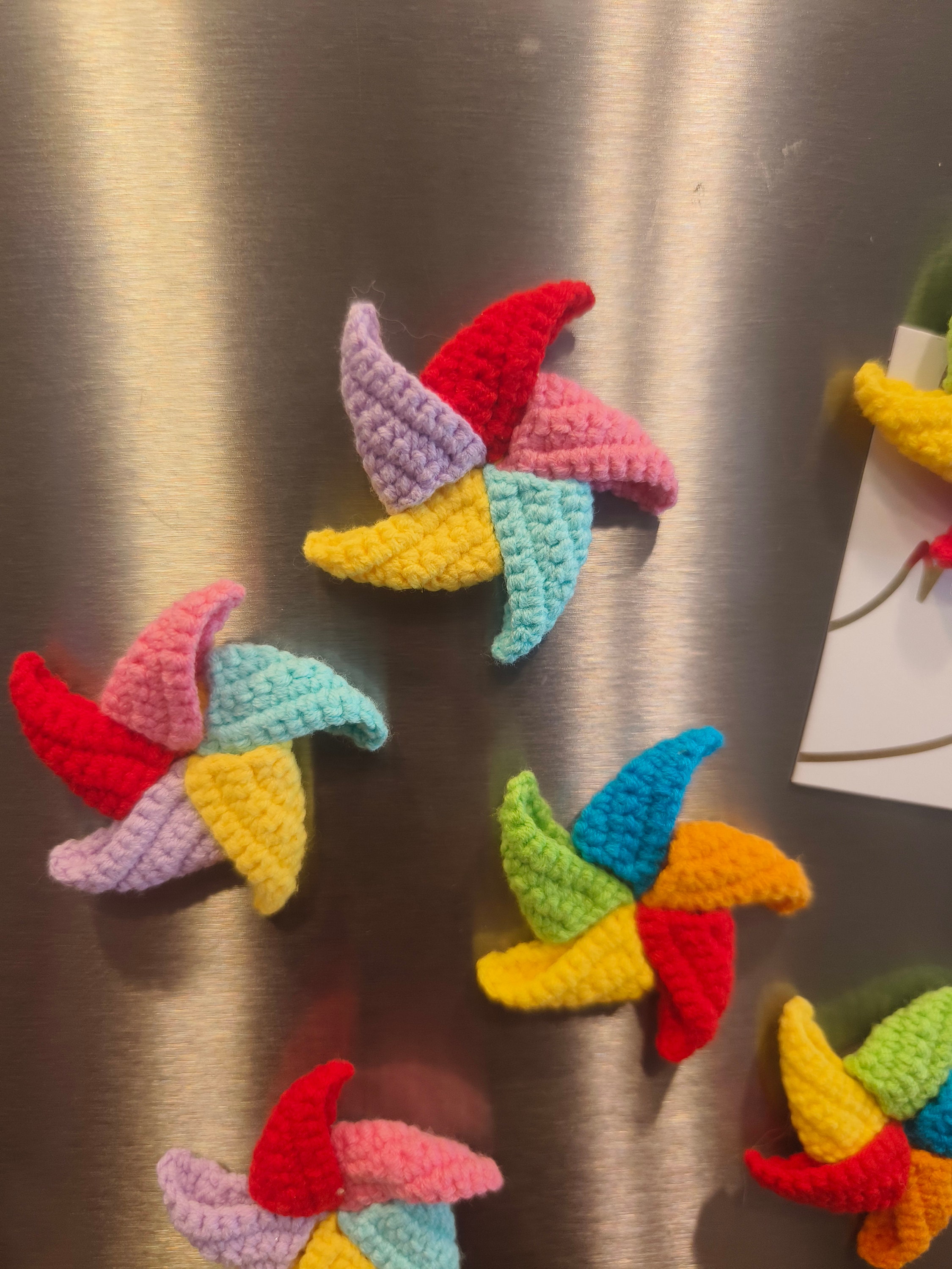 Crochet Fridge Magnets, Crochet WINDMILL Fridge Magnet, Handmade ...