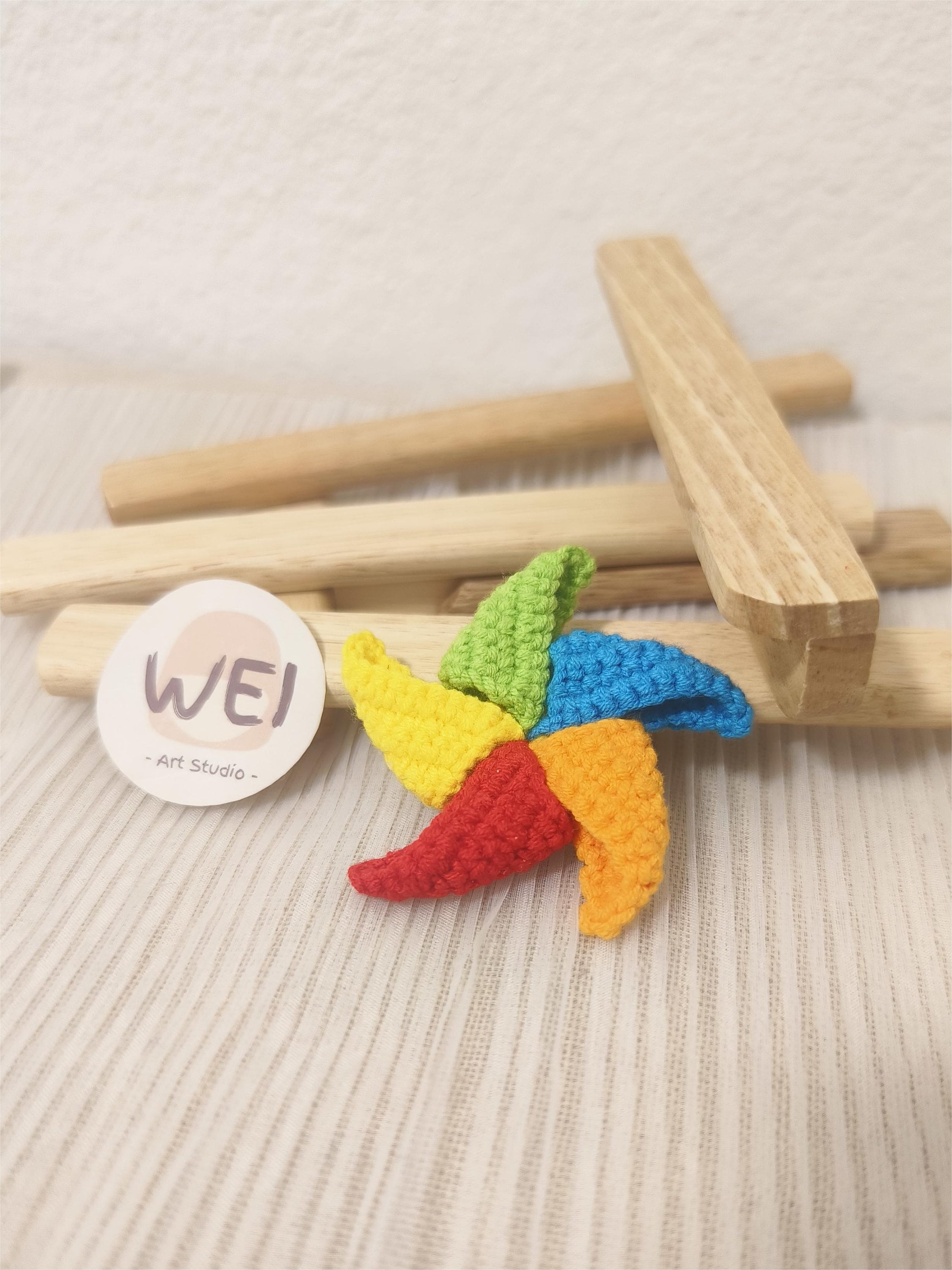 Crochet Fridge Magnets, Crochet WINDMILL Fridge Magnet, Handmade ...