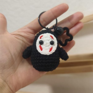 Crochet No Face Man Keychain, Amigurumi Faceless Man Keyring, Stuffed ...