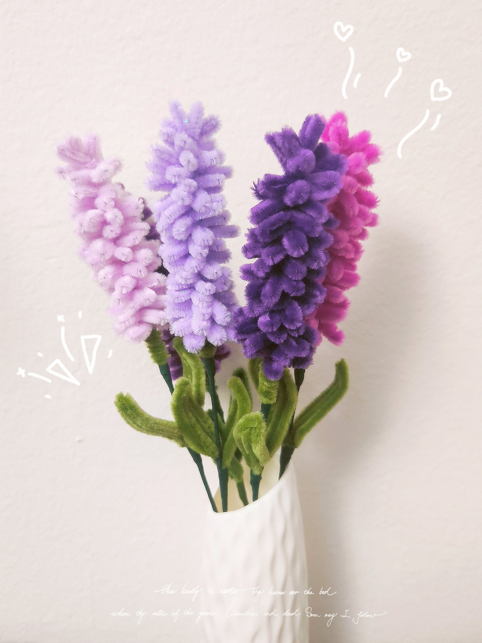 Pipe Cleaner Flower,lavender, Forever Flowers From Pipe Cleaners ...