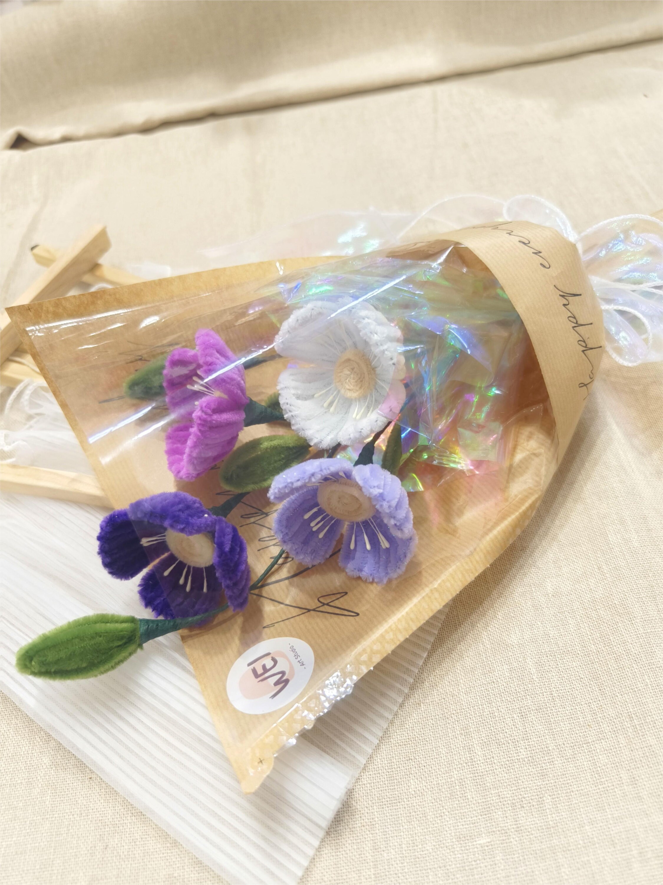 Pipe Cleaner Flowers Bouquet,poppy Bouquet,customize Available,gift for ...