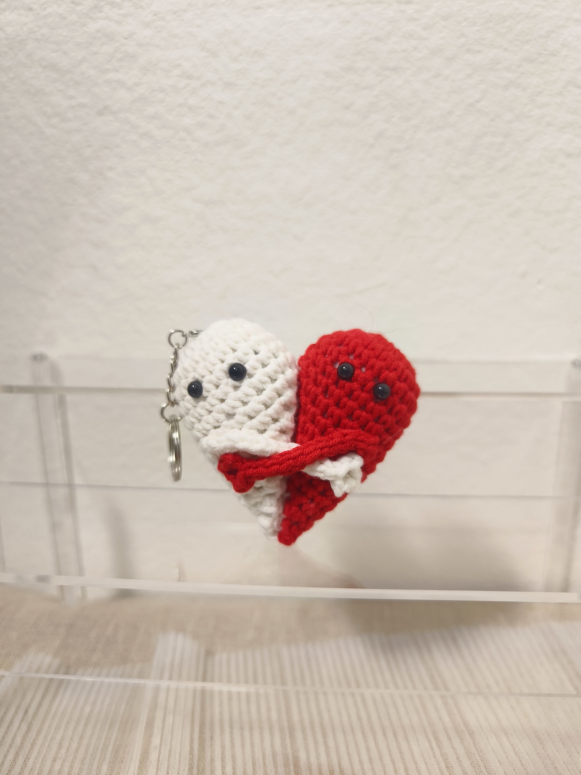 Crochet Potato Couple With Heart, Crochet Heat Hug Keychain, Hug Each ...
