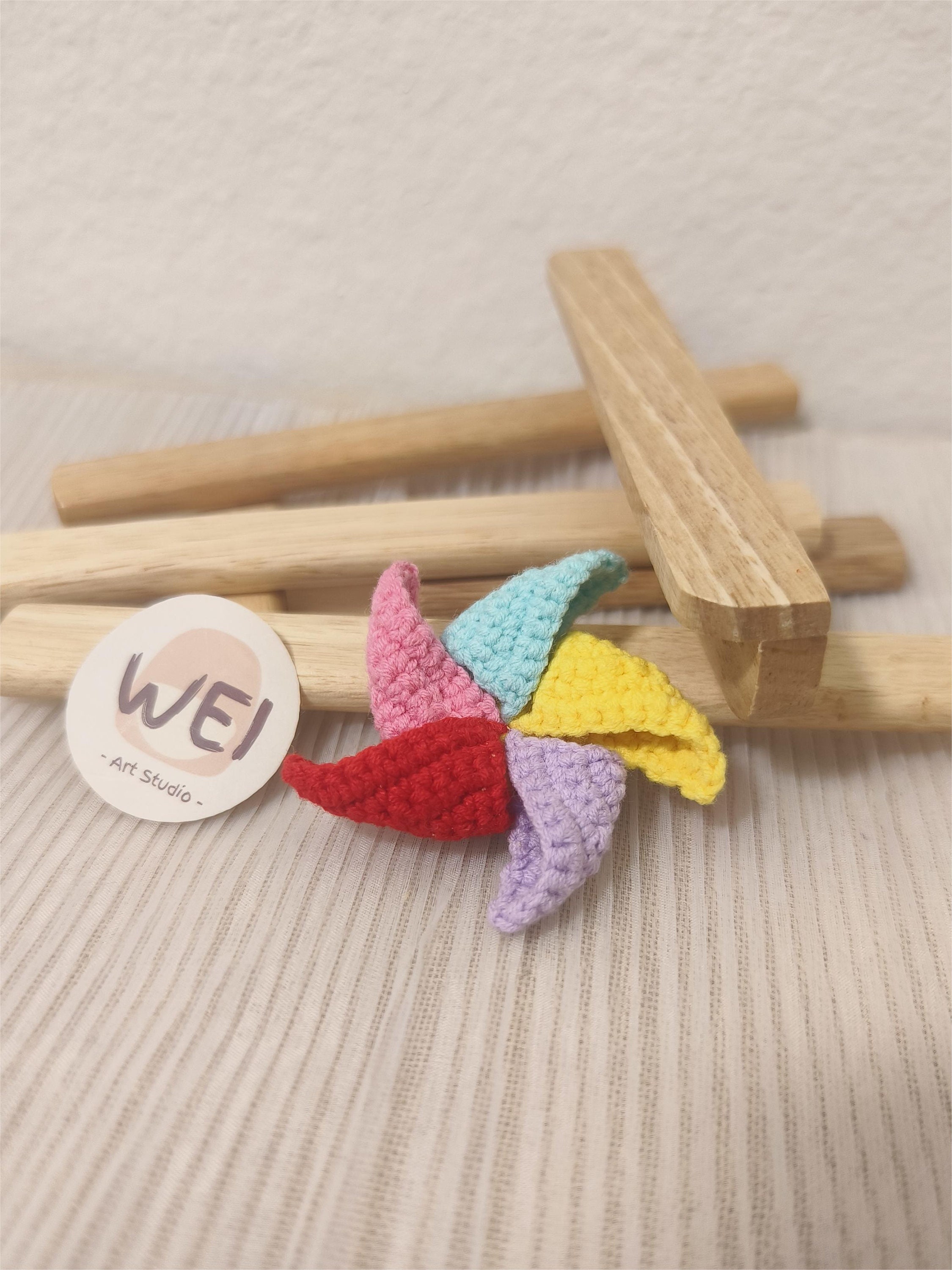 Crochet Fridge Magnets, Crochet WINDMILL Fridge Magnet, Handmade ...