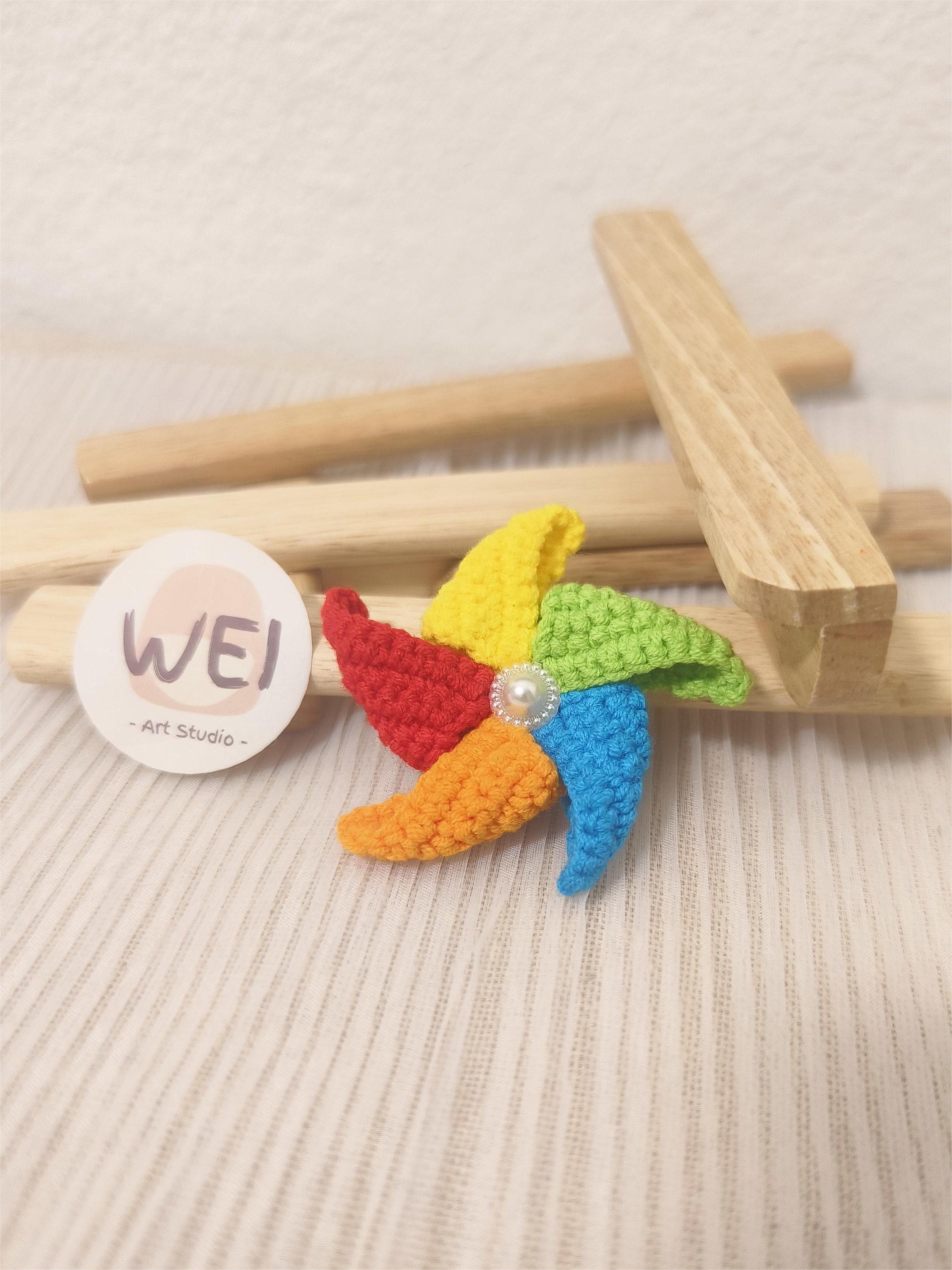 Crochet Fridge Magnets, Crochet WINDMILL Fridge Magnet, Handmade ...