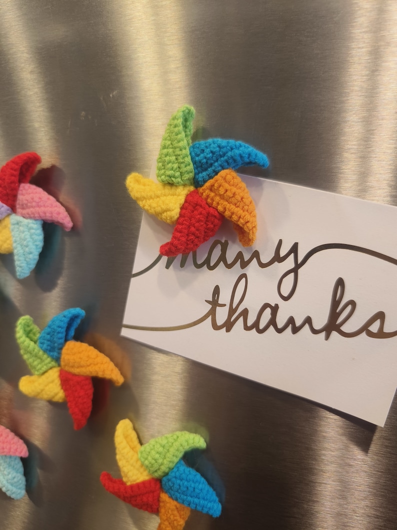 Crochet Fridge Magnets, Crochet WINDMILL Fridge Magnet, Handmade ...
