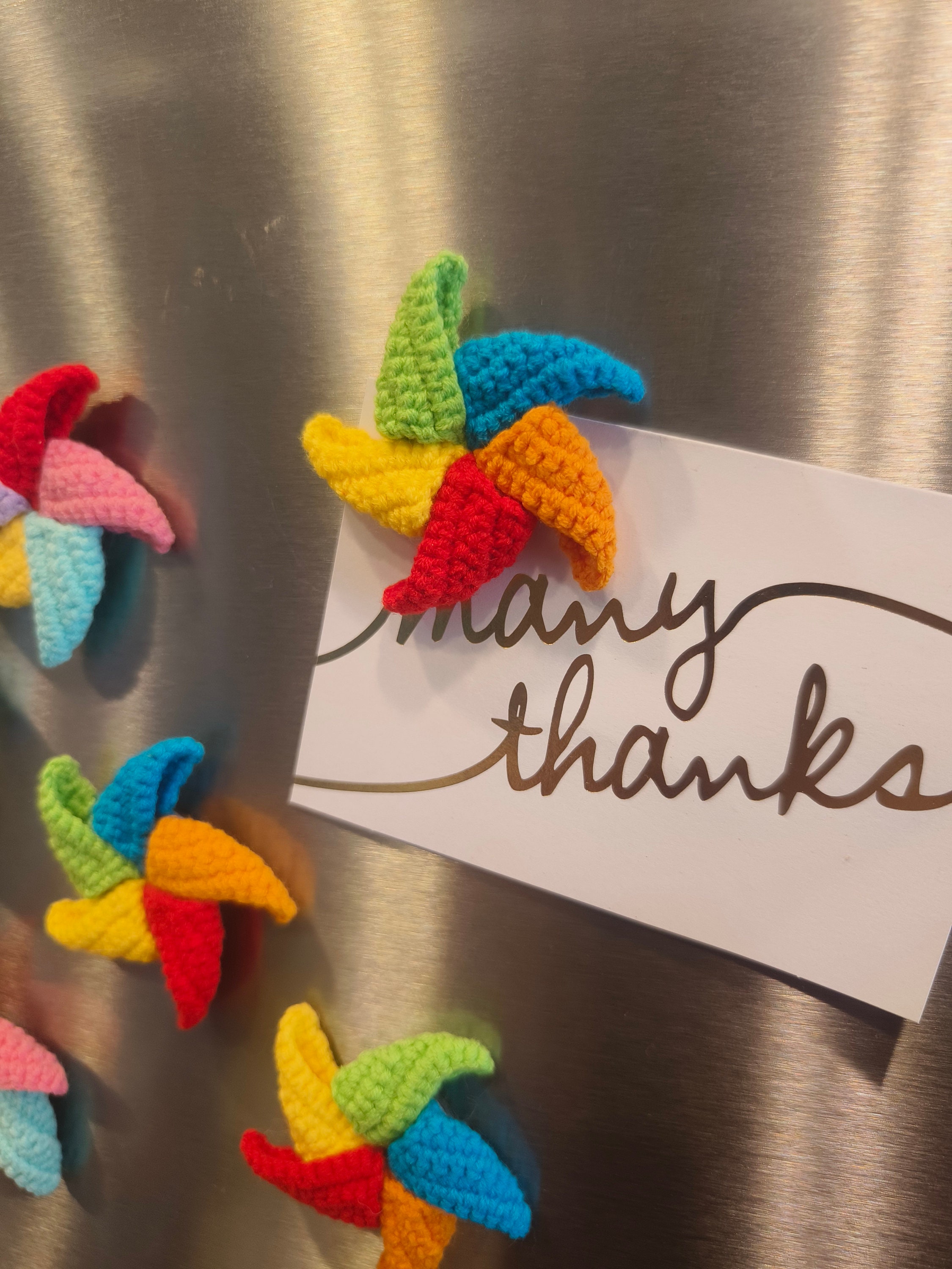 Crochet Fridge Magnets, Crochet WINDMILL Fridge Magnet, Handmade ...