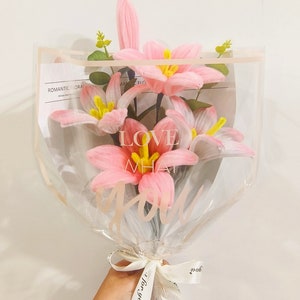 Pipe Cleaners Flower Bouquet,everlasting LILY, TULIPS, DAISY, Forever ...