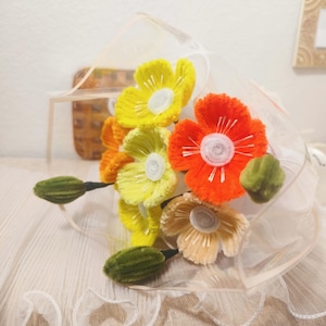Pipe Cleaner Flowers Bouquet,poppy Bouquet,customize Available,gift for ...