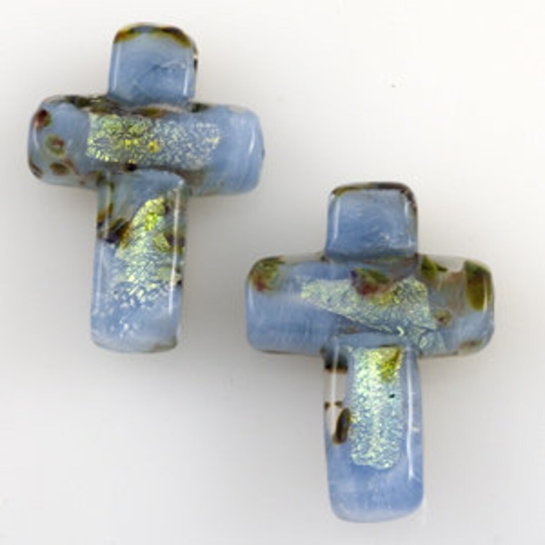 Weathered Wood Cross Dichroic Borosilicate Glass Beads - Etsy