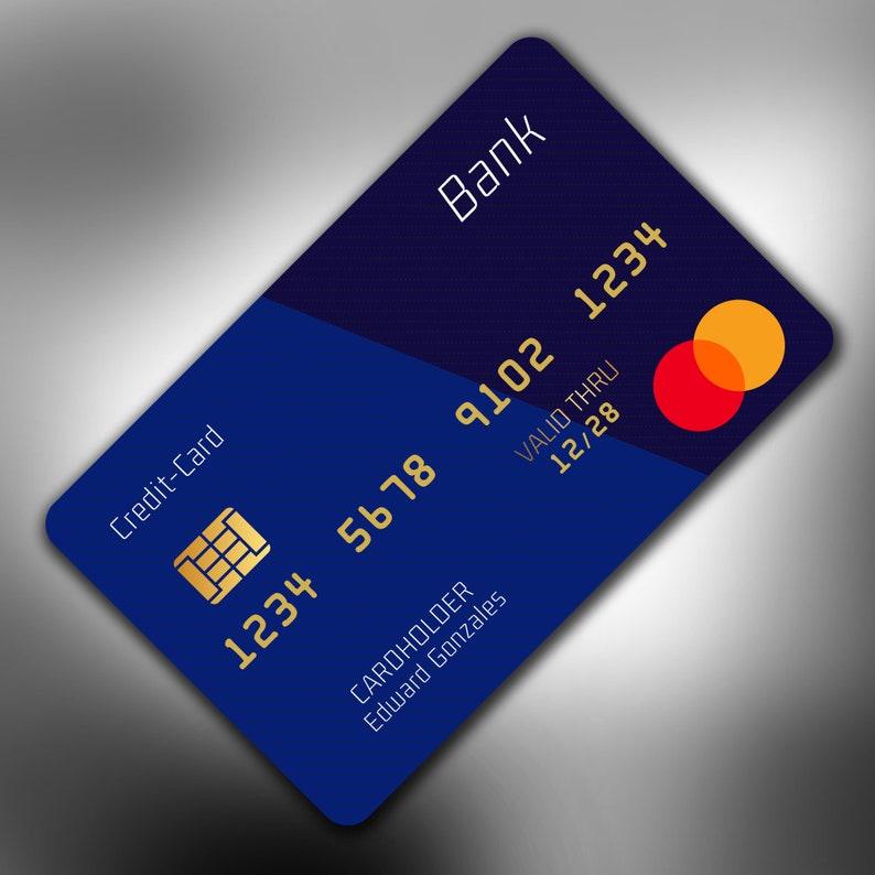 Customize Your Credit Card Template Vector Payment Card - Etsy UK