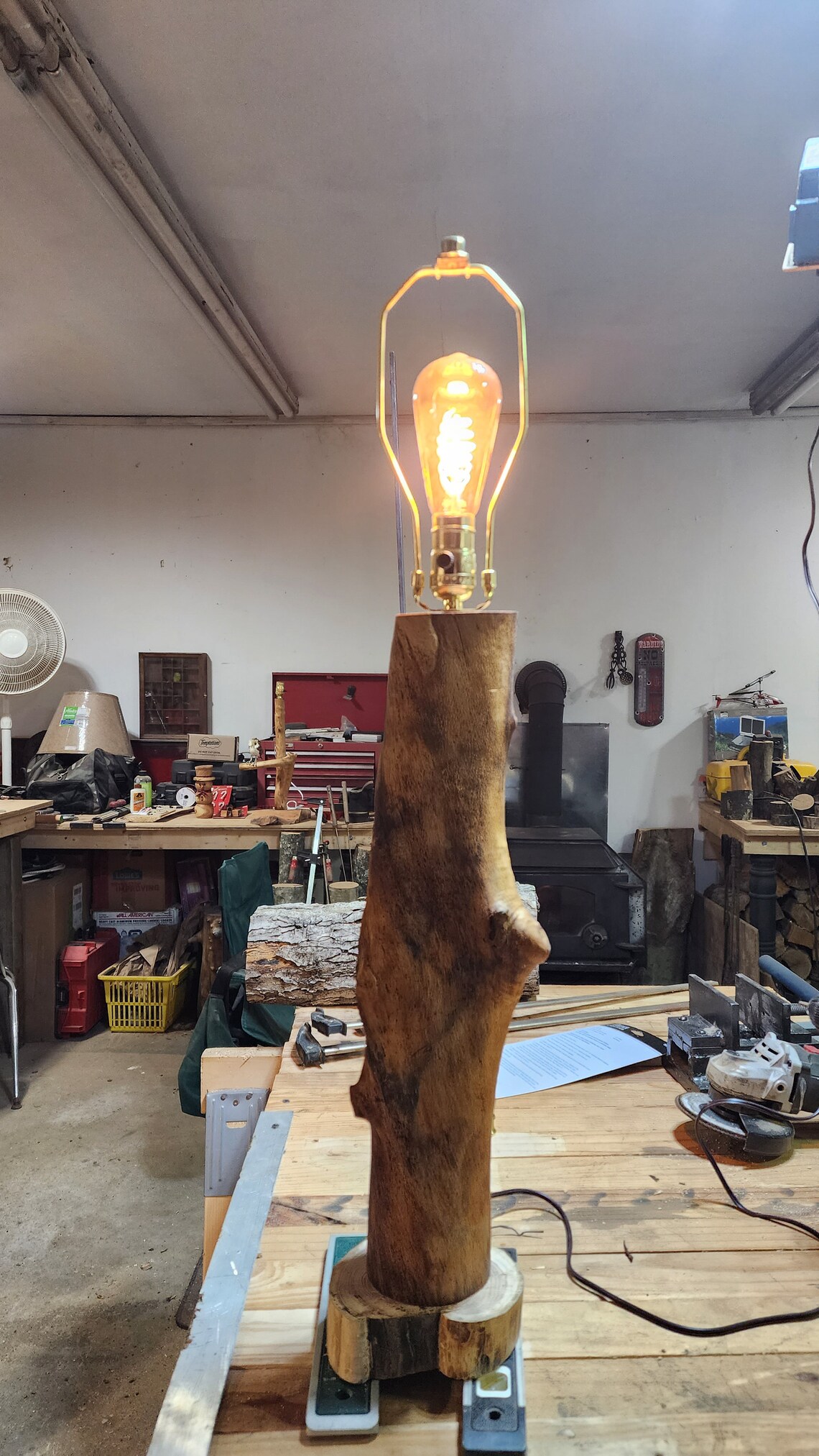 Log Lamp - Etsy