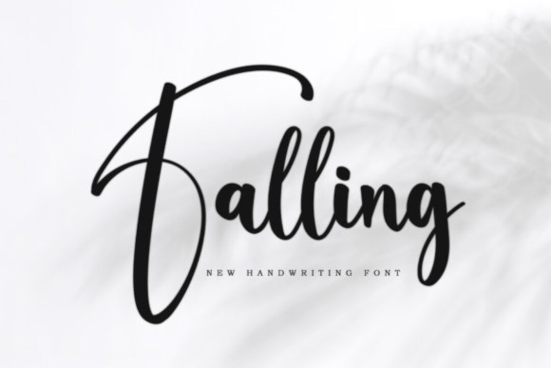 Falling Font, Handwritten Font, Elegant Font, Wedding Font, Digital ...