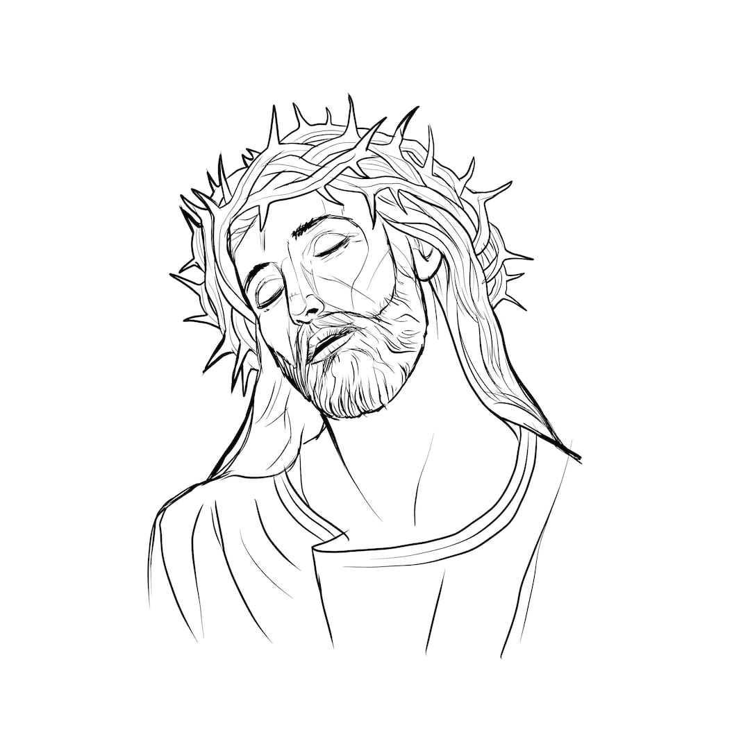 Jesus Crown of Thorns | Christian Graphic Art | Instant Downloads ...