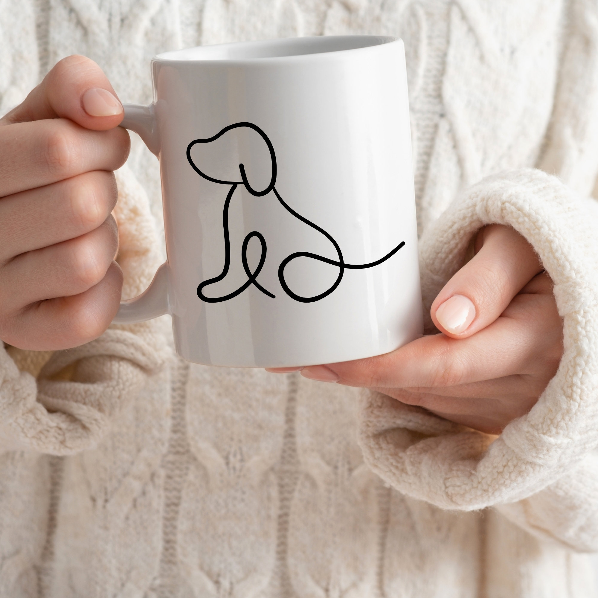 Abstract Dog Art | Nursery Room Decor | Black and White Instant Digital ...