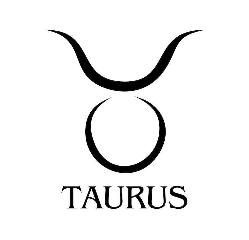 Taurus Zodiac Sign | Instant Downloads in Black & White | PNG, JPG, SVG ...