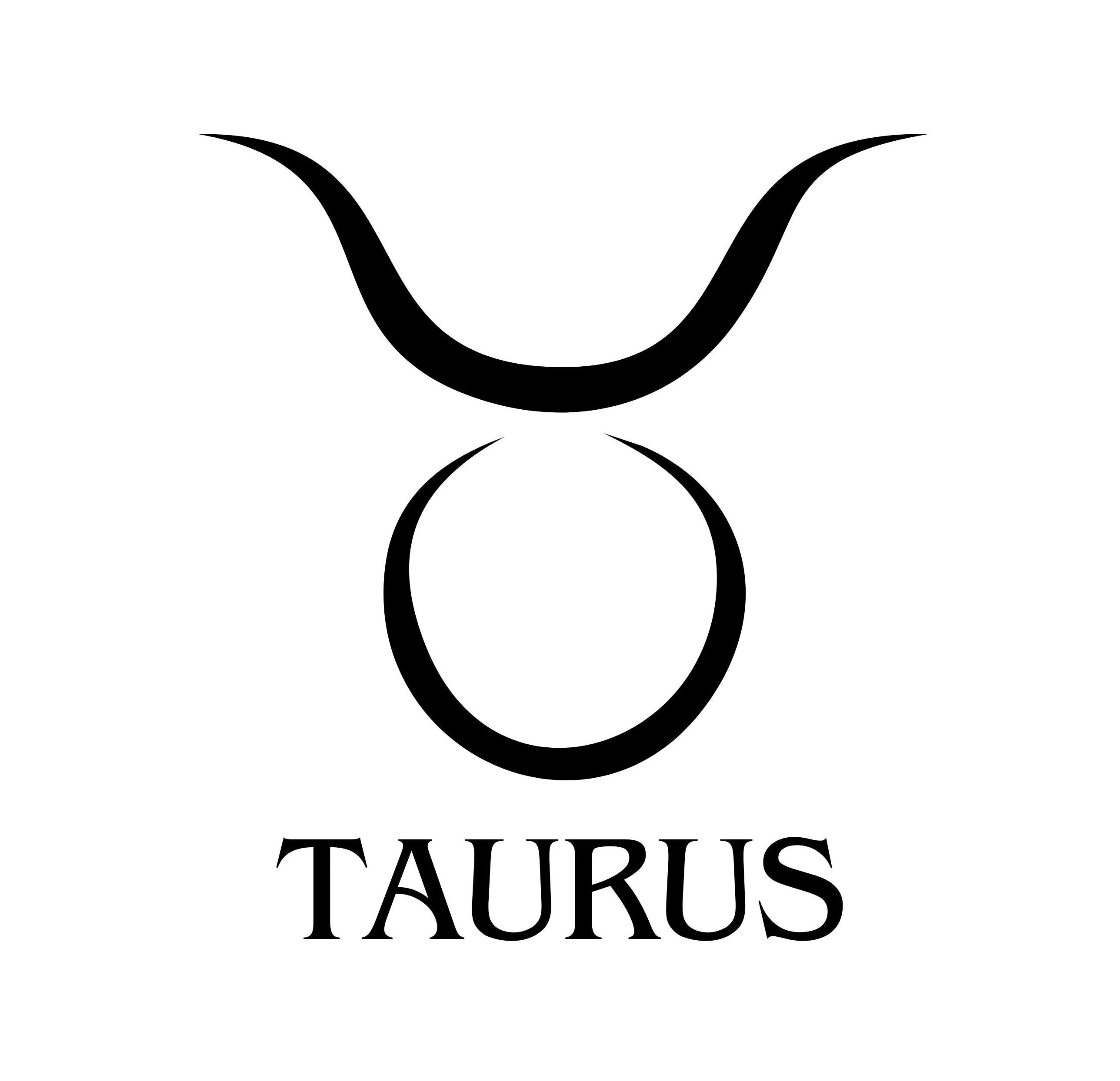 Taurus Zodiac Sign | Instant Downloads in Black & White | PNG, JPG, SVG ...
