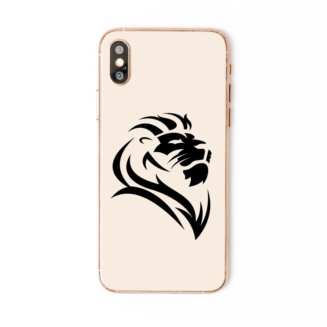 Lion Silhouette Animal Graphic Art Black and White Instant Digital ...