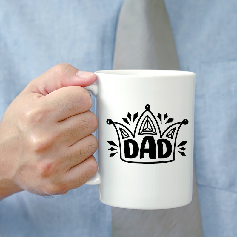 Dad Crown | Father's Day Art | Black and White Instant Digital Download ...