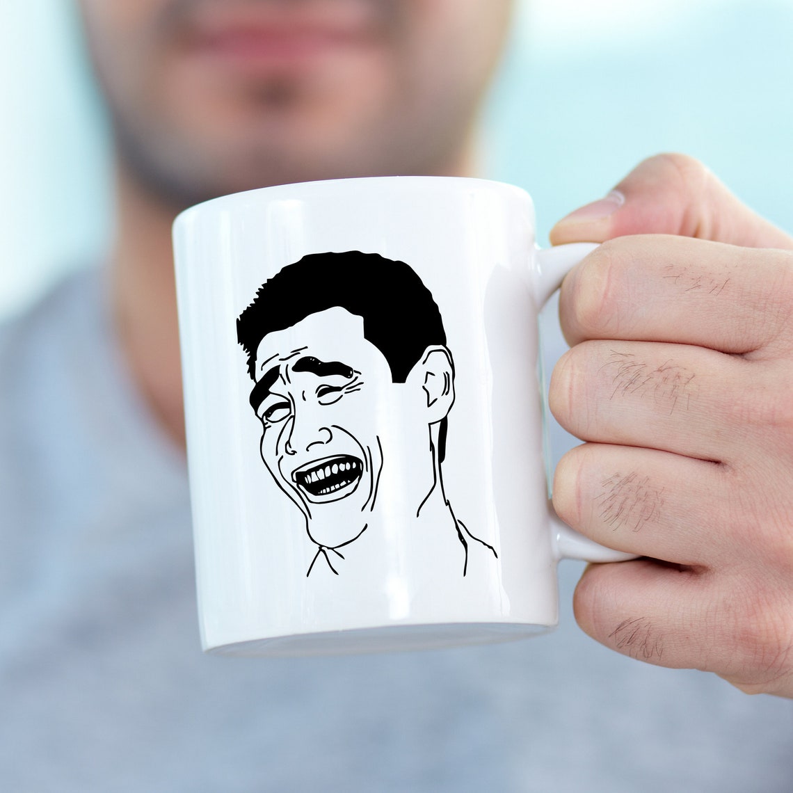 Laughing Face Meme | Funny Clipart | Black and White Digital Download ...