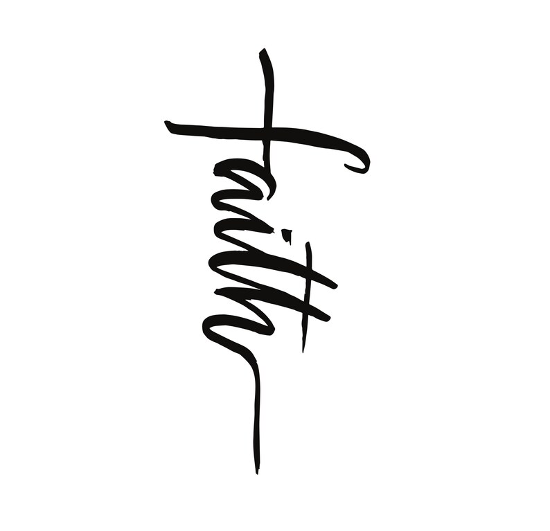 Faith | Black & White Styles | Instant Digital Download | PNG, JPG, SVG ...