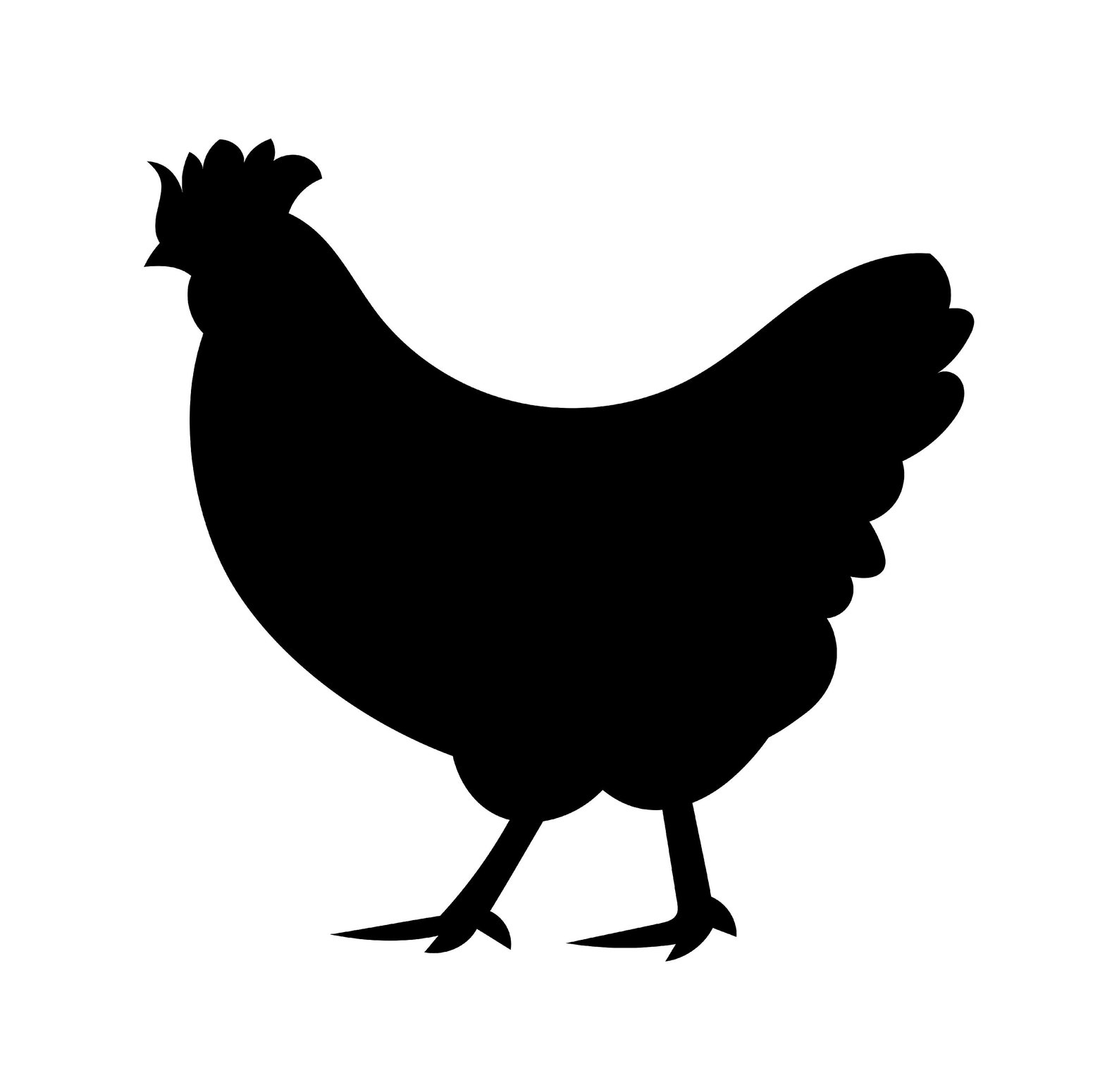 Chicken Clipart | Black and White Instant Digital Download | PNG, JPG ...