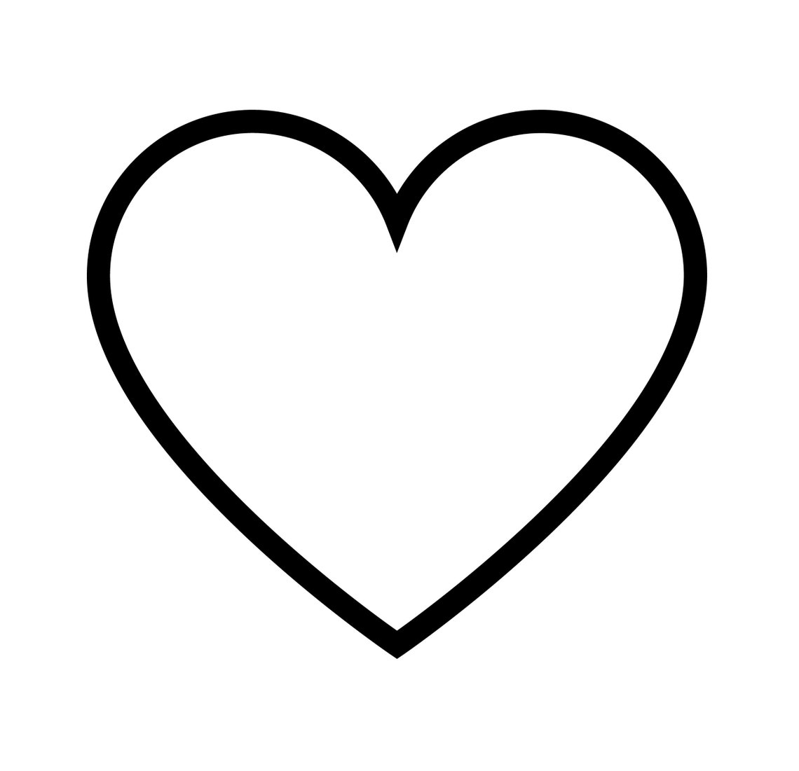 Simple Heart | Instant Downloads in Black & White | PNG, JPG, SVG, Eps ...