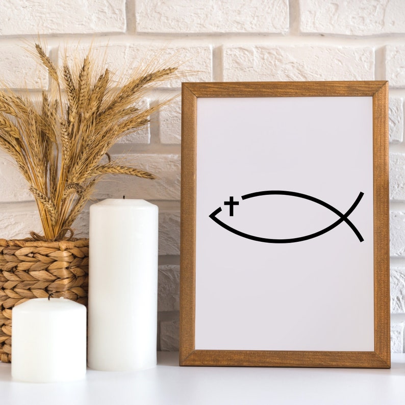 Christian Fish | Black & White Instant Digital Download | PNG, JPG, SVG ...