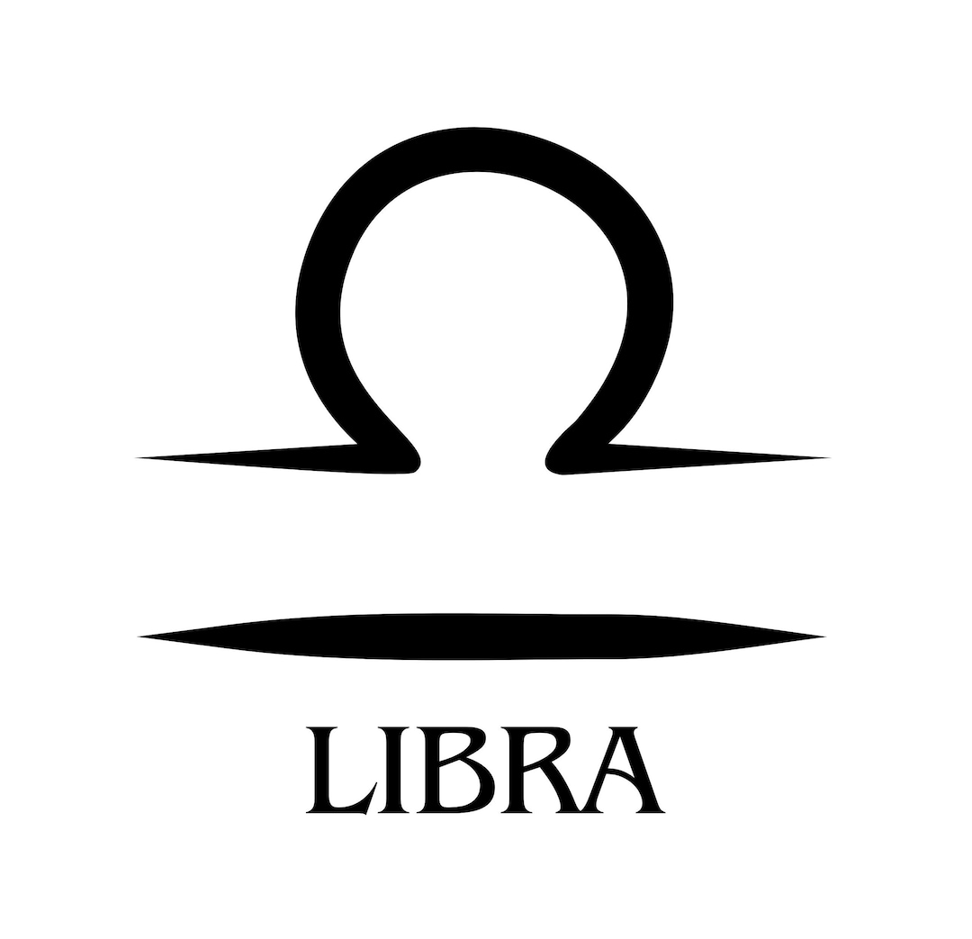 Libra Zodiac Sign | Instant Downloads in Black & White | PNG, JPG, SVG ...