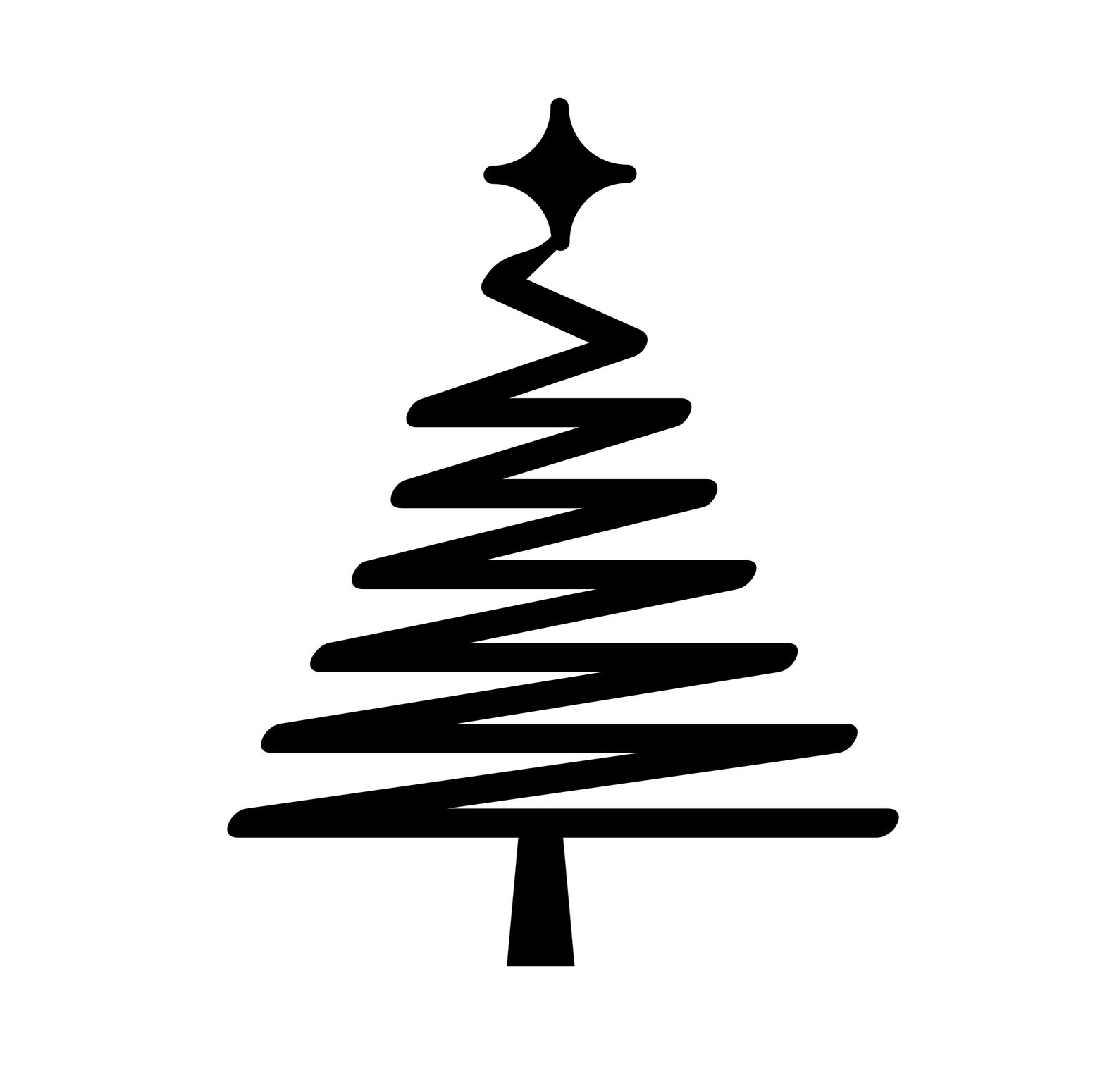 Christmas Tree | Instant Downloads | Black & White Digital Download ...