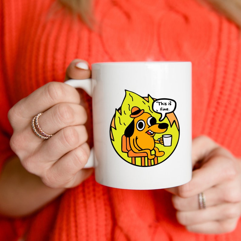 This is Fine Meme | Funny Clipart | Digital Download | PNG, JPG, SVG ...