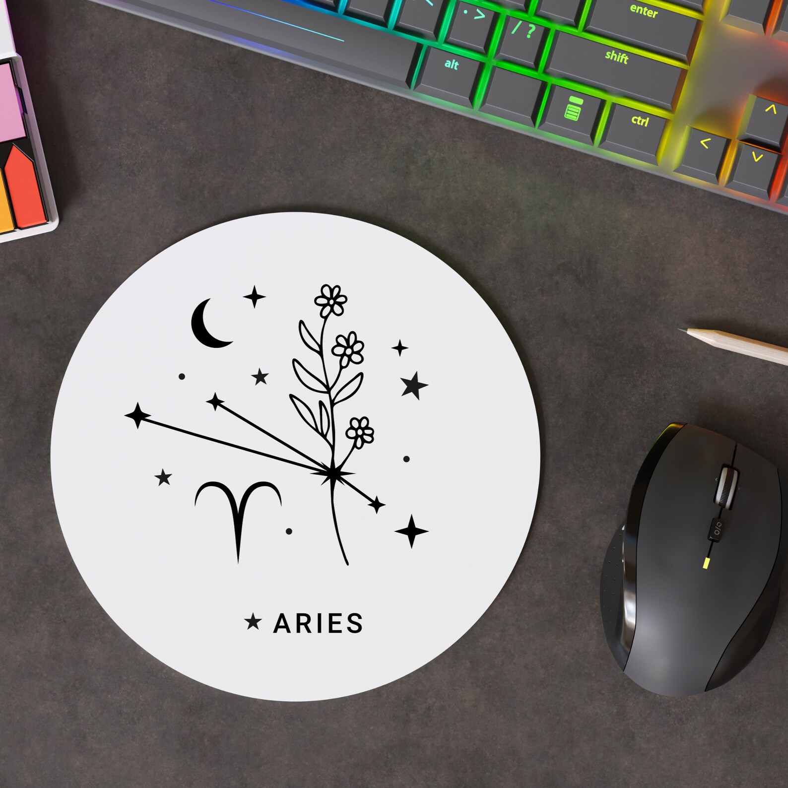 Aries Zodiac Star Sign | Instant Downloads in Black & White | PNG, JPG ...