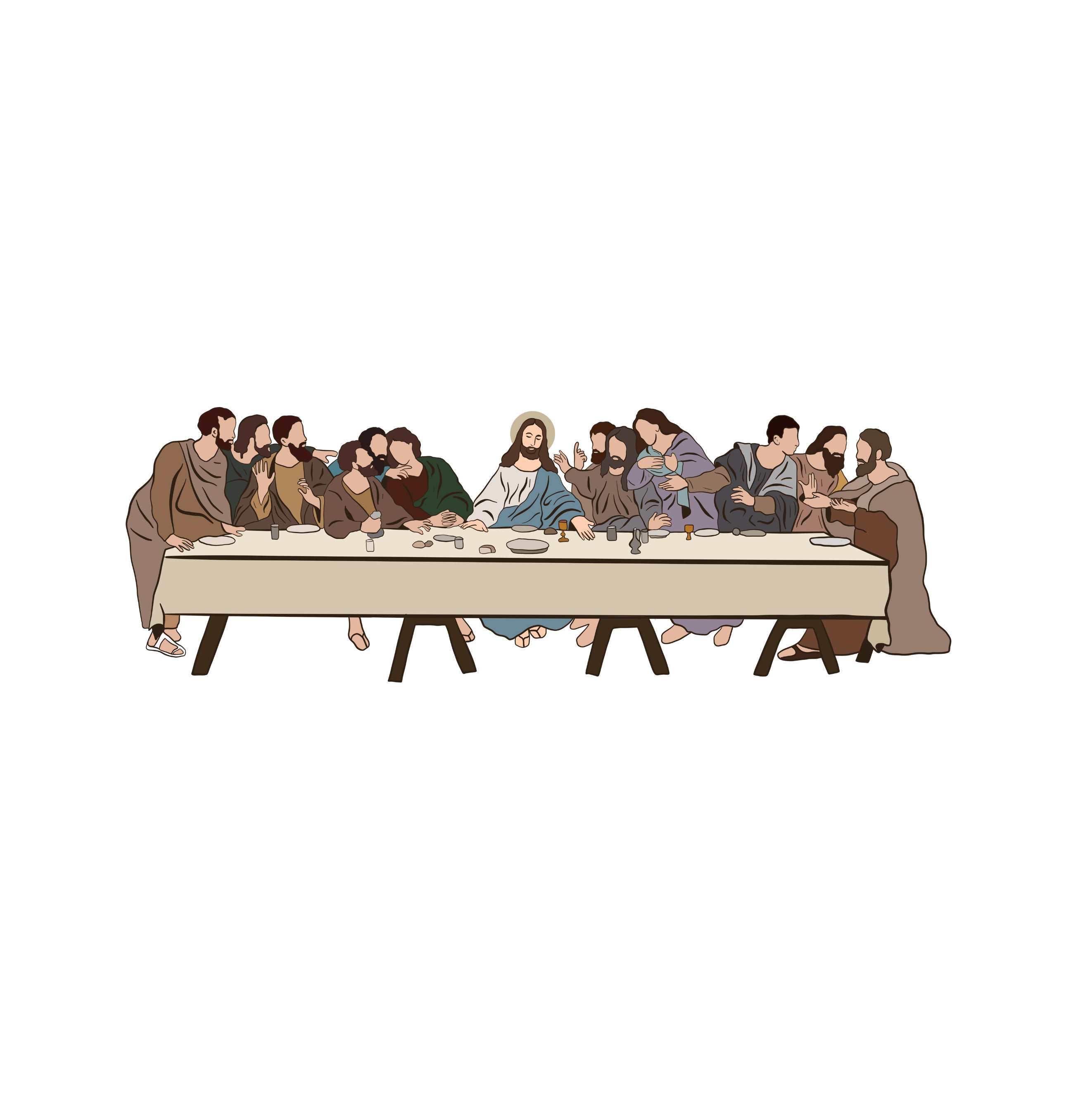The Last Supper | Jesus Christ Resurrection Design | Instant Digital ...