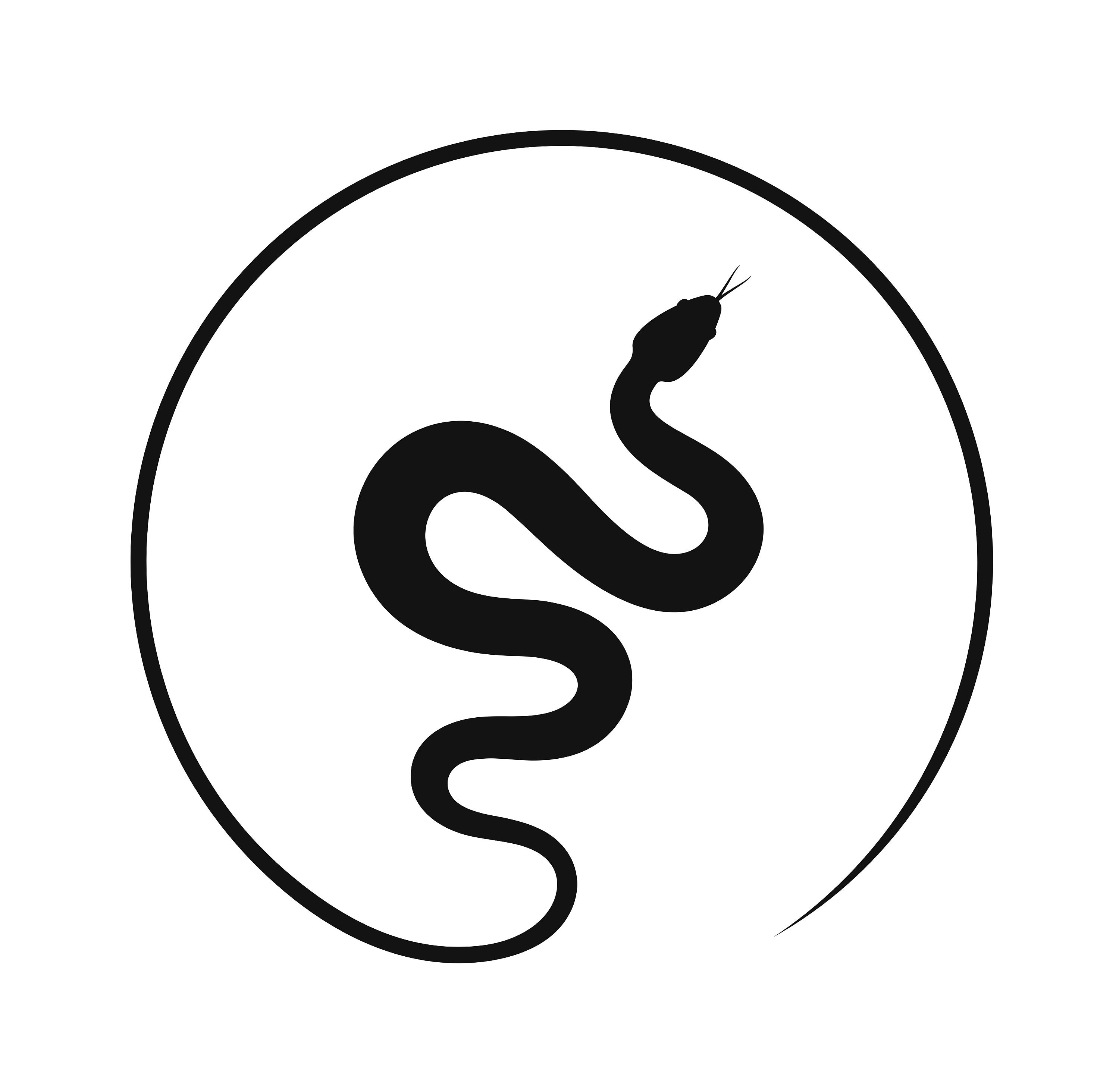 Snake Circle Printable | Reptile Decor | Black and White Instant ...