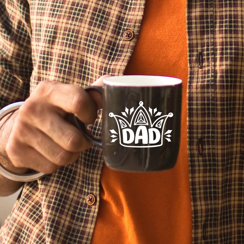 Dad Crown | Father's Day Art | Black and White Instant Digital Download ...