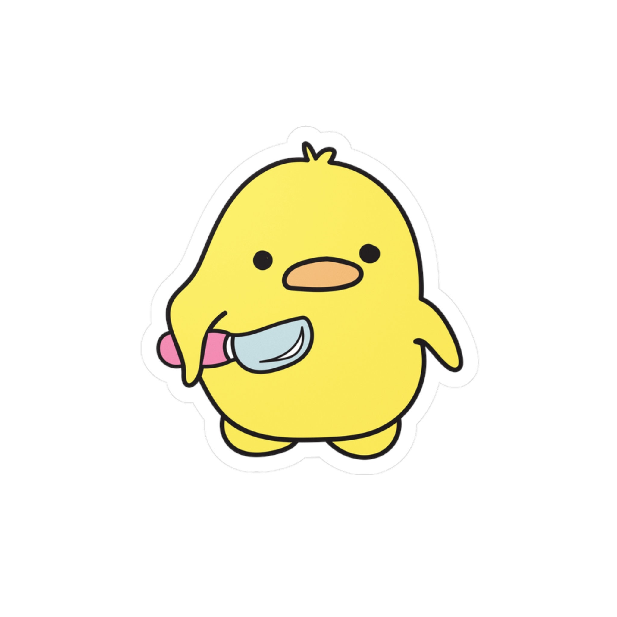 Chick With Knife Sticker | Funny Clipart Kiss-cut | 4 Sizes | White ...
