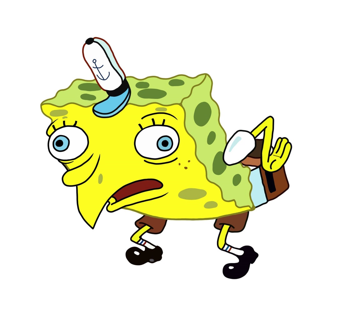 Mocking Spongebob Meme Funny Clipart Digital Download PNG, JPG, SVG ...