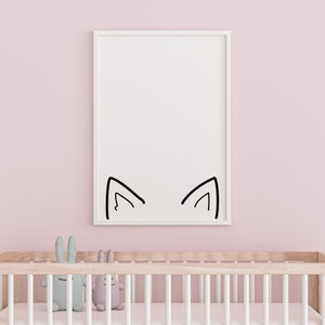 Cat Ears, Dog Ears | Instant Downloads | Black & White Digital Download ...