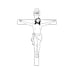 Jesus Crucifixion | Christ on Cross Simple Design | Black & White ...